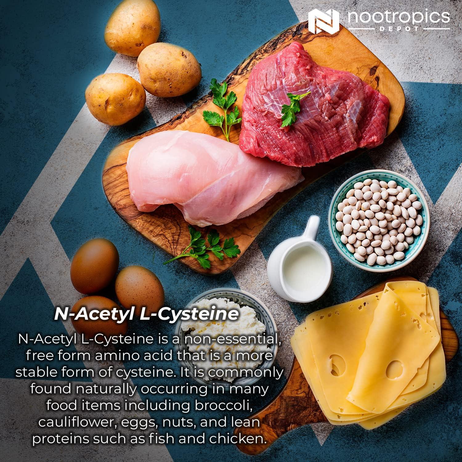 Nootropics Depot N-Acetyl L-Cysteine 500mg Capsules | 180 Count | Liver ...