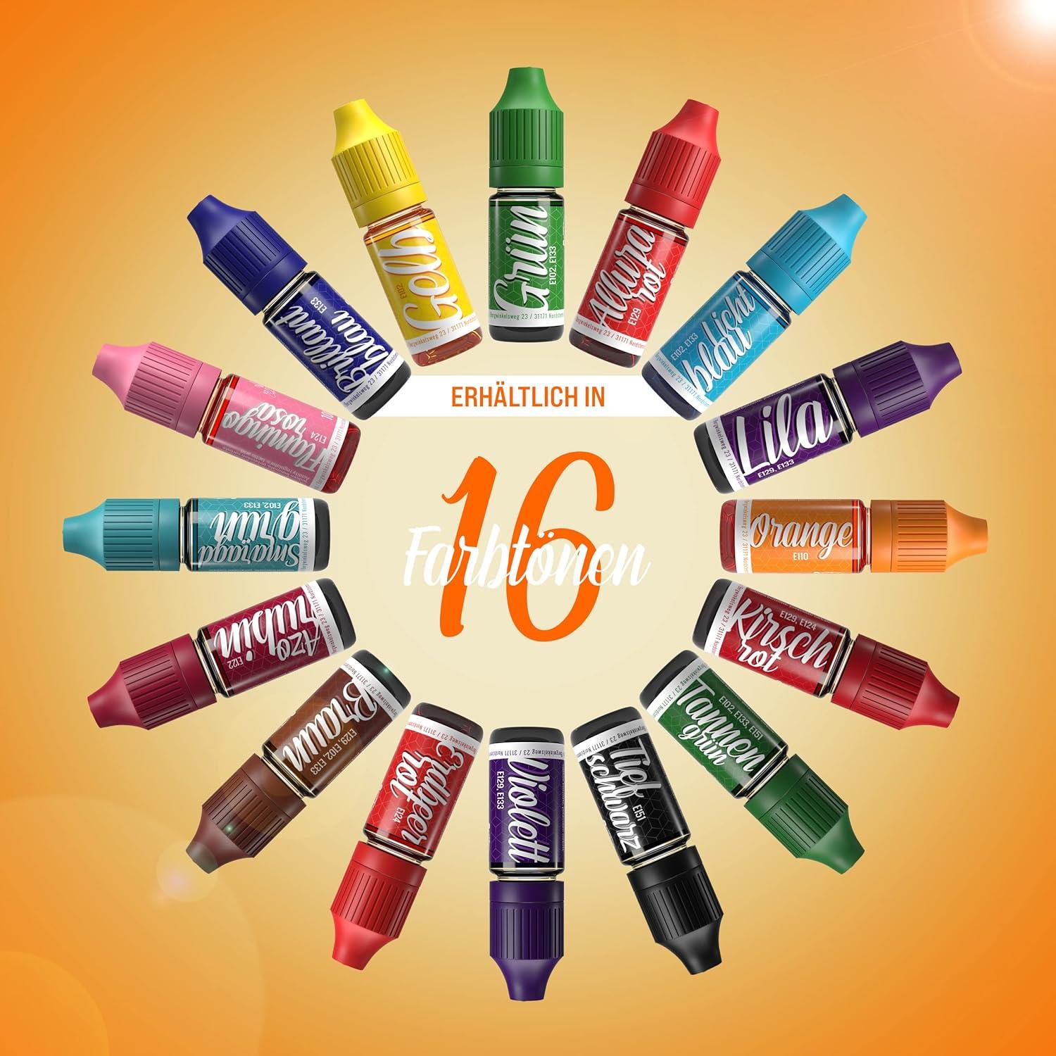 Buy Highly Concentrated Orange Food Coloring - 10ml Sugar-Free Dye for ...