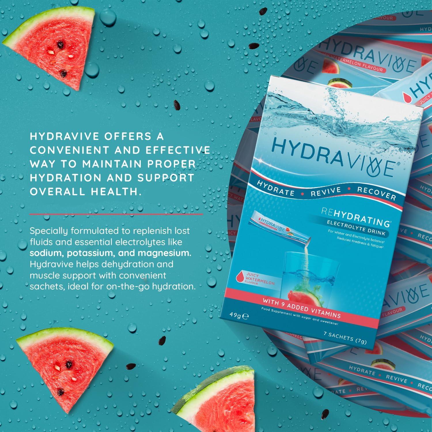 Hydravive Rehydration Electrolytes Powder - High Strength Vitamin C and ...