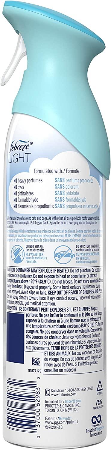 Febreze Light Odor-Eliminating Air Freshener, Sea Spray, 8.8 fl oz