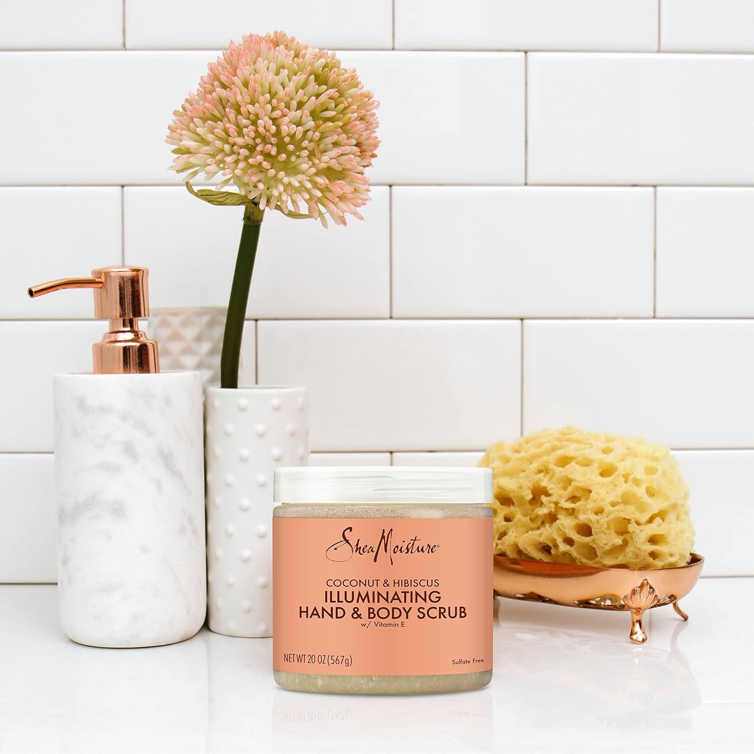 SheaMoisture Body Scrub for Dull Skin - Illuminating Coconut & Hibiscus ...