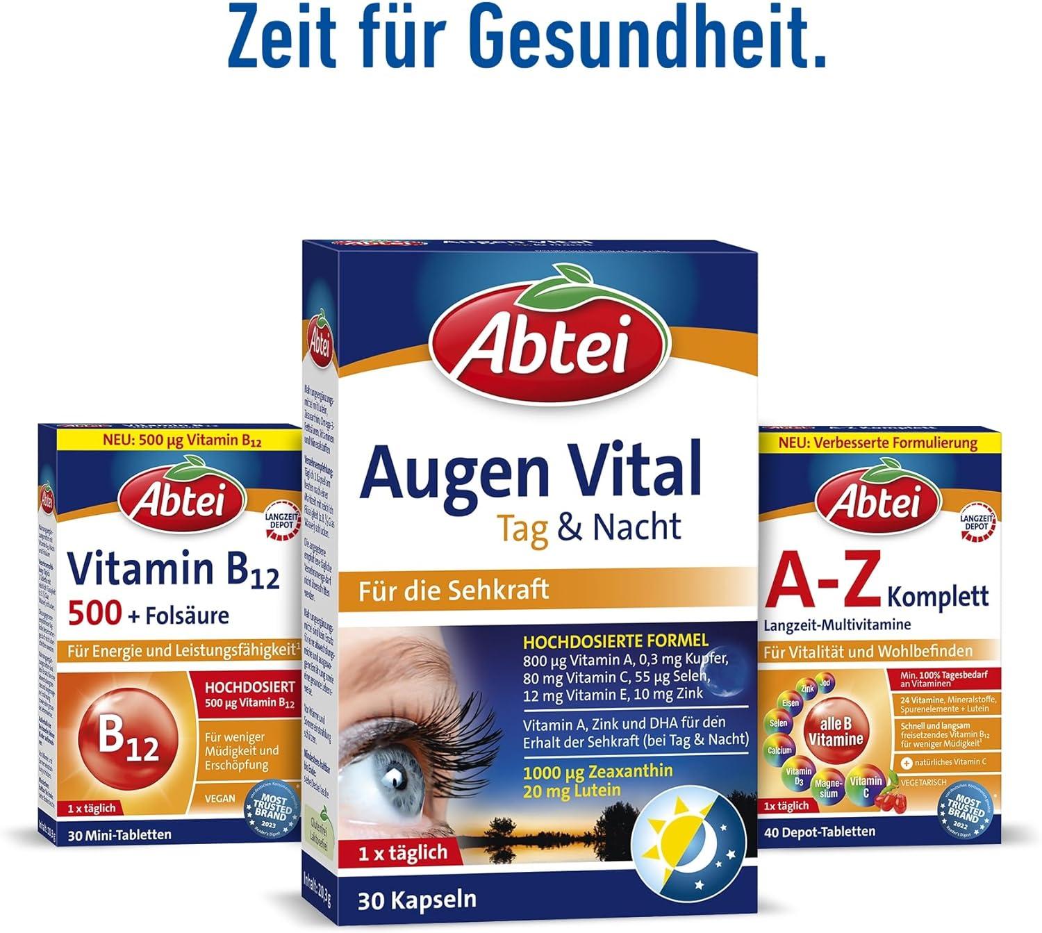 Abbey Eyes Vital Day and Night Capsules | High Dose Vitamin A Lutein ...