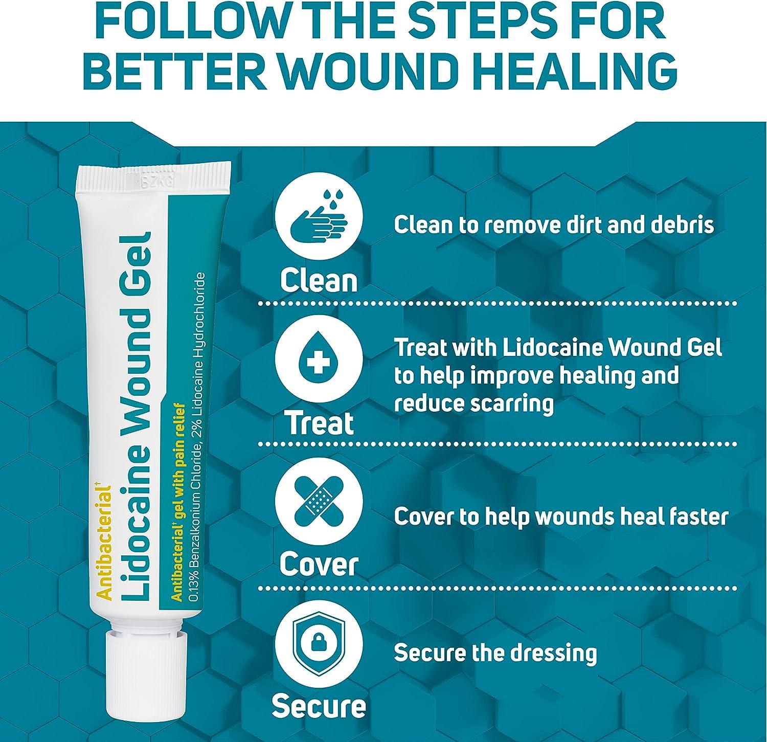 Care Science Antibacterial Wound Gel with Lidocaine 1 oz - Pain Relief ...
