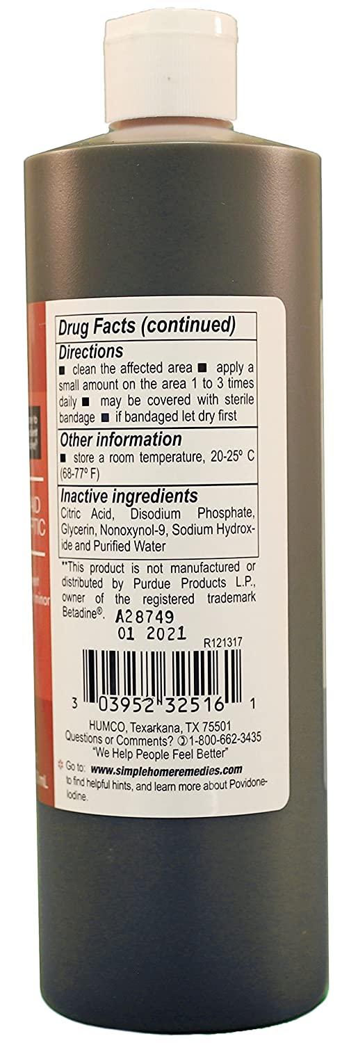 Humco 232516001 Povidone Iodine 10% Topical Solution, 16 oz.