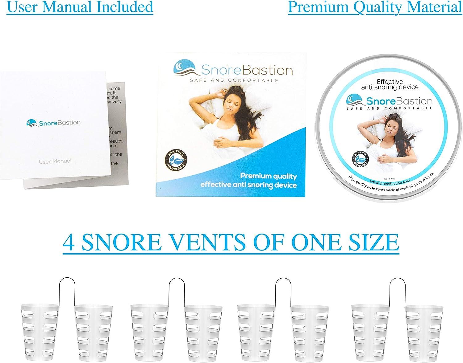 Snore Bastion Anti Snoring Devices - Large Nasal Dilator with 4 Soft ...