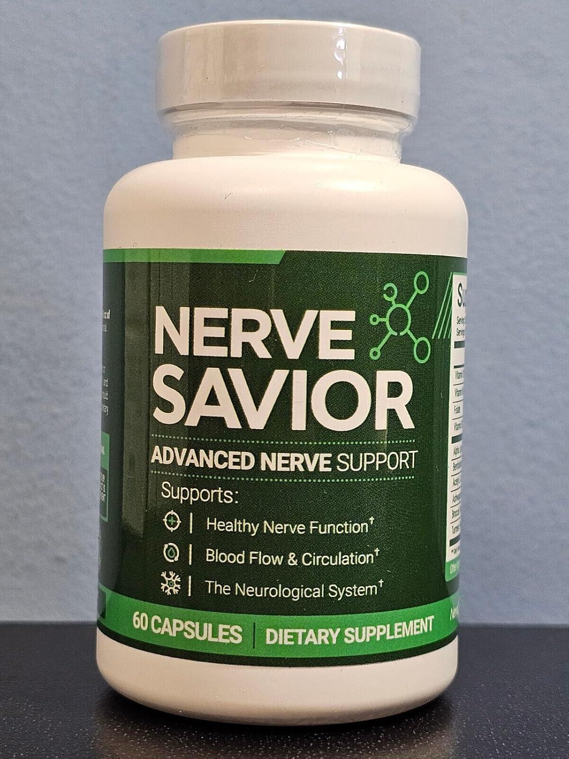 Nerve Savior Health Supplement - 60 Capsules | Genuine Nerve Support ...