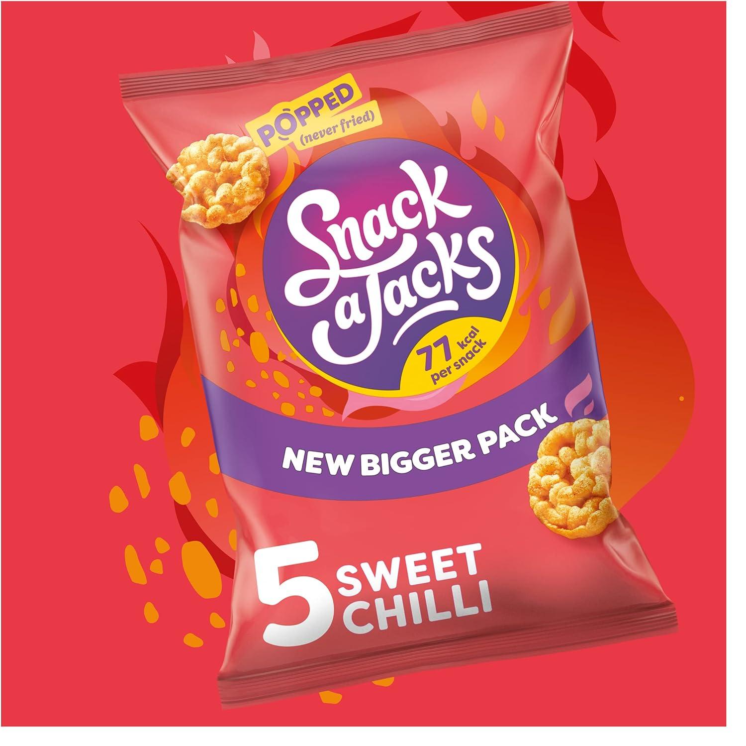 Snack A Jacks Crispy Sweet Chilli 5 X 19g (Pack of 5) Sweet Chili 19 g ...