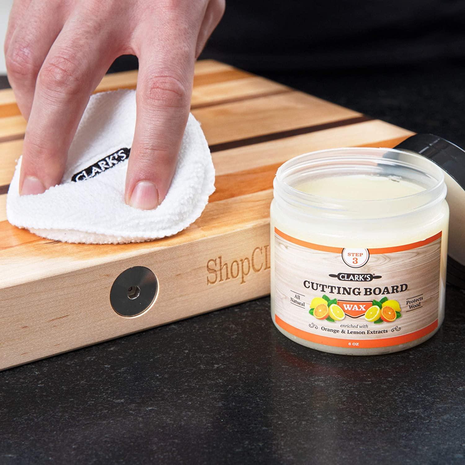CLARK'S Cutting Board Finish Wax 6oz - Enriched with Lemon & Orange ...