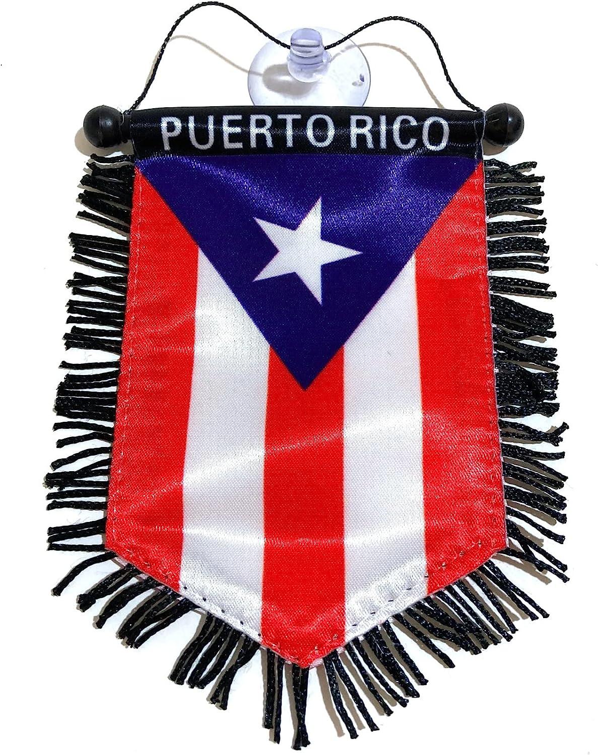Puerto Rico Car Mini Banner - Puerto Rican Flag Hanging Decoration for ...