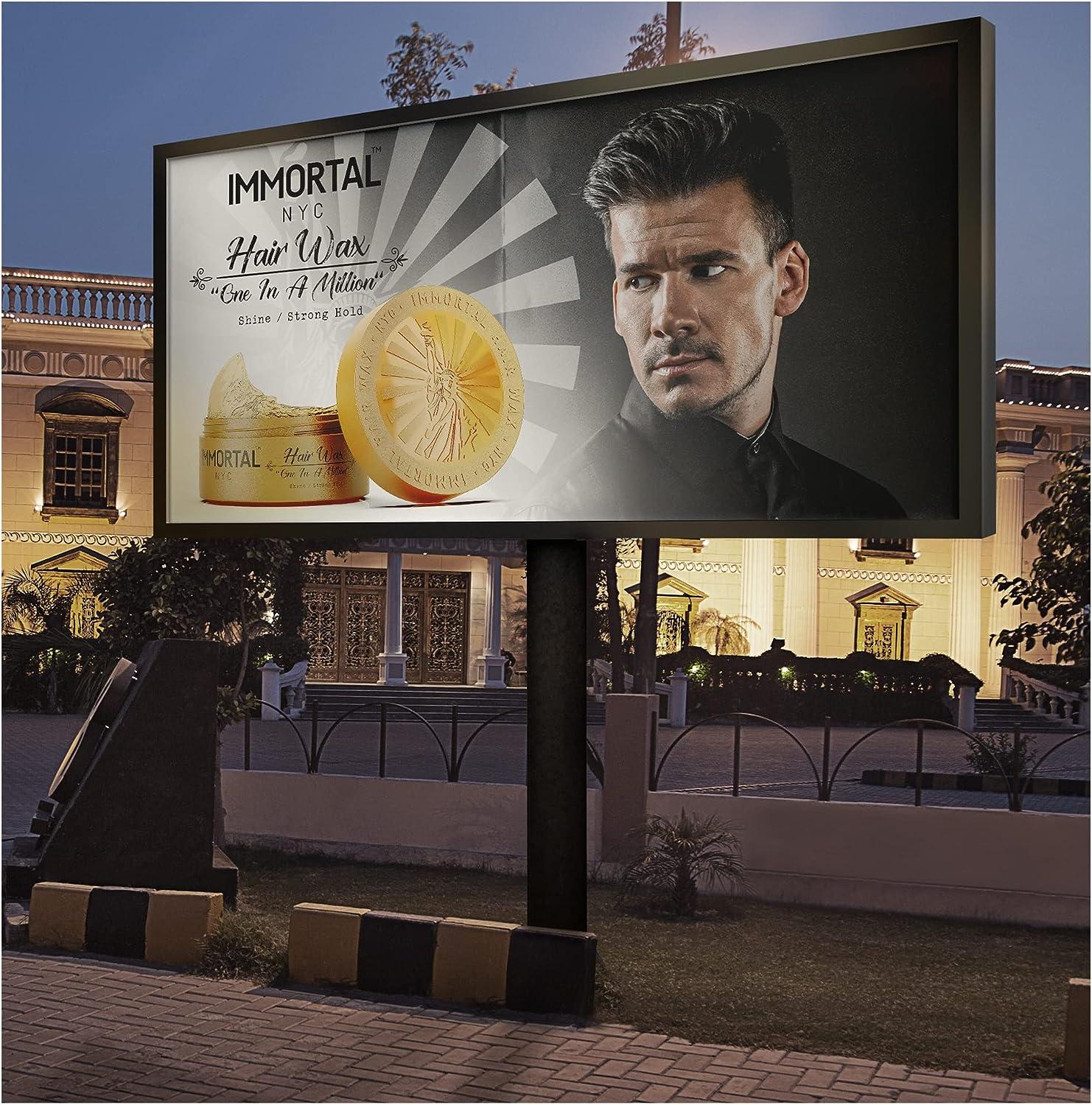 Immortal NYC Men's Hair Wax - Strong Hold High Shine Styling Paste ...