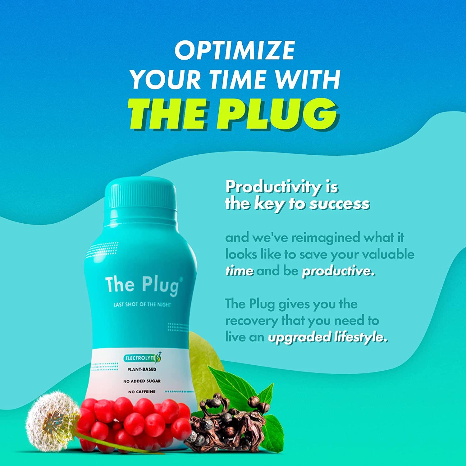 Plug Recovery Drink 6-Pack - Plant-Based Electrolyte Hydration for ...