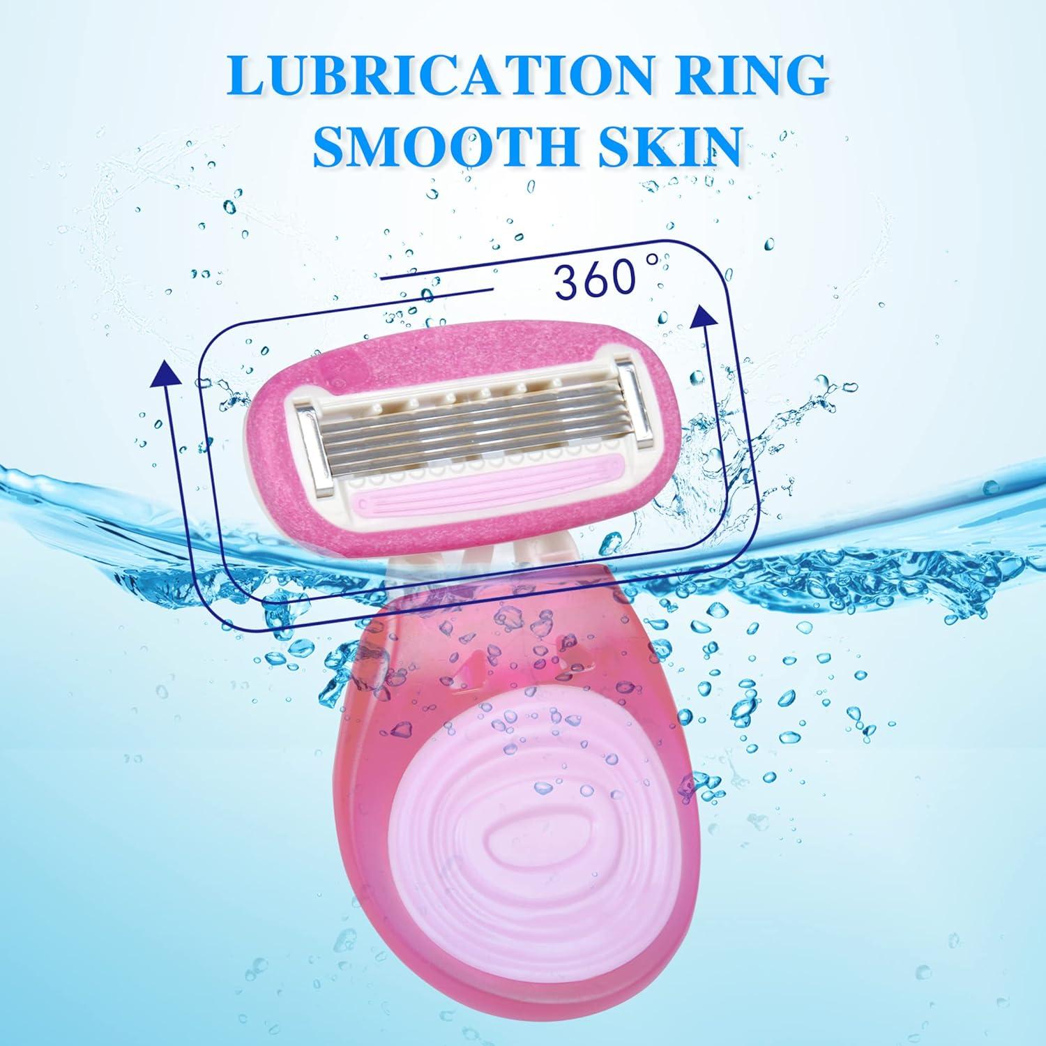 Mini 5 Blade Women's Disposable Razor with Travel Case - Extra Smooth ...