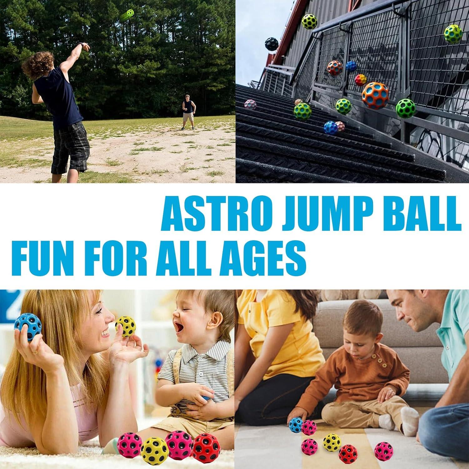 3 Pack Astro Jump Ball | High Bounce Moon Ball | 7 cm Rubber Balls (Red ...