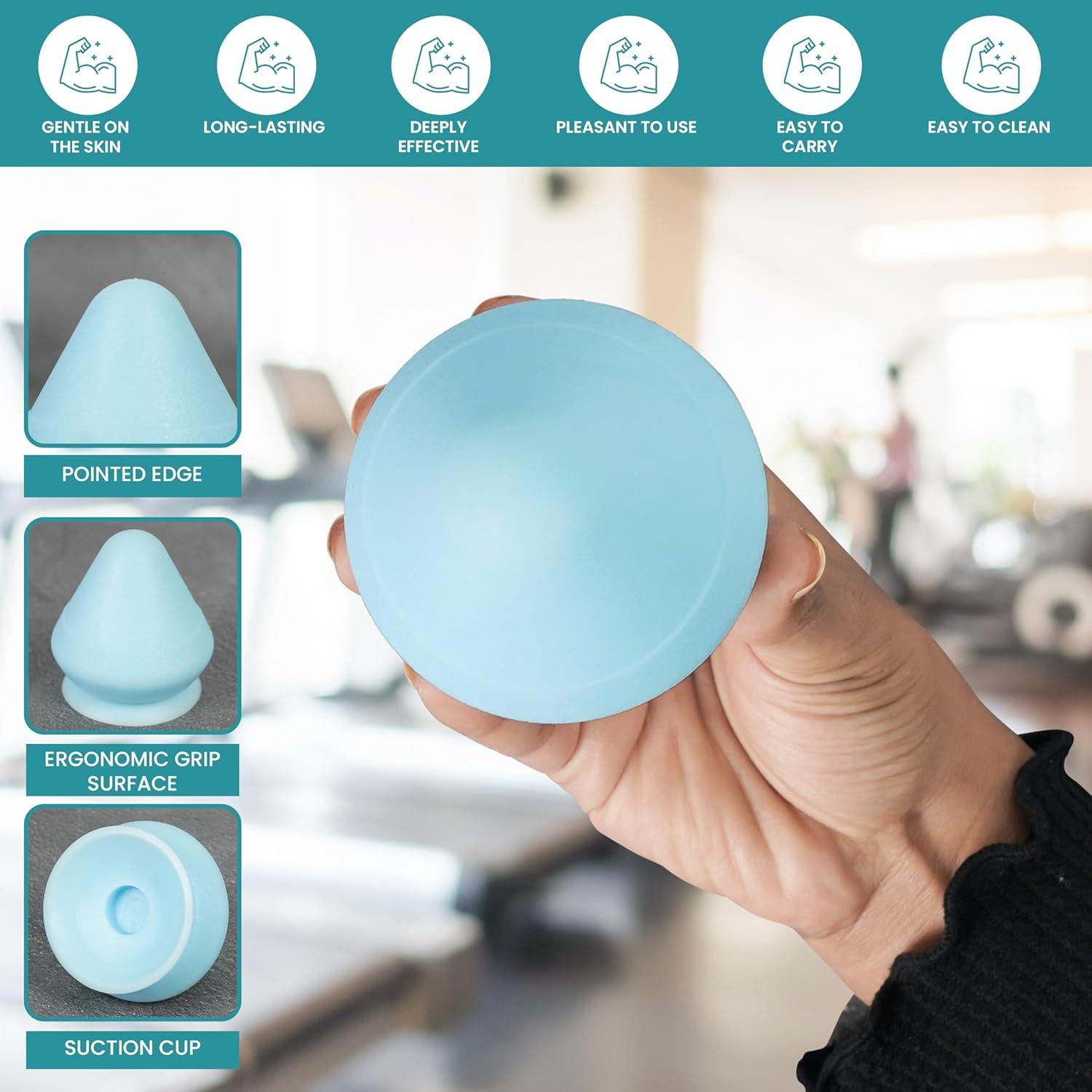 Belle Vous Blue Trigger Point Self-Massage Device | Handheld Relief for ...
