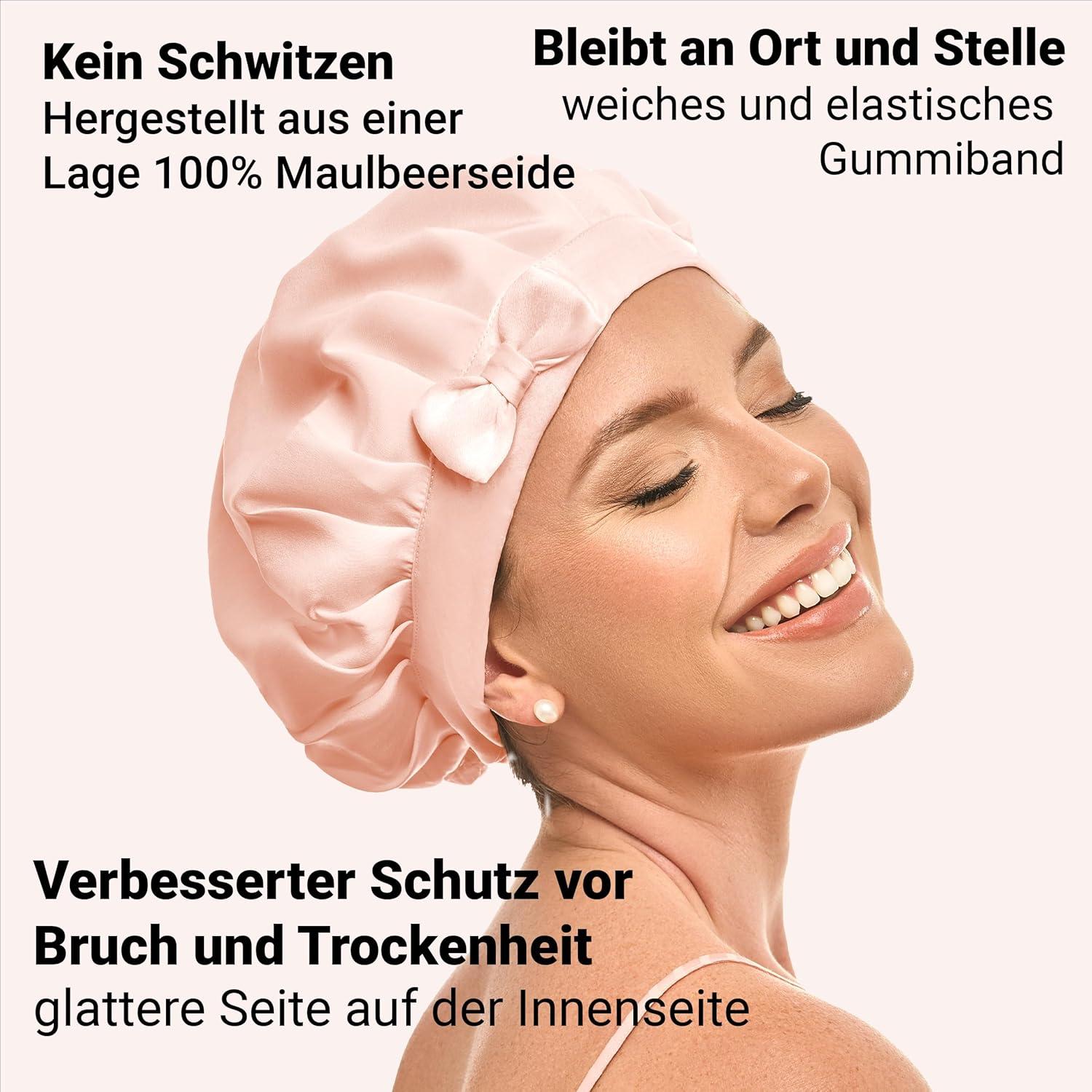 Seid Hood - 100% Mulberry Silk Night Cap for Curly Hair | Breathable ...