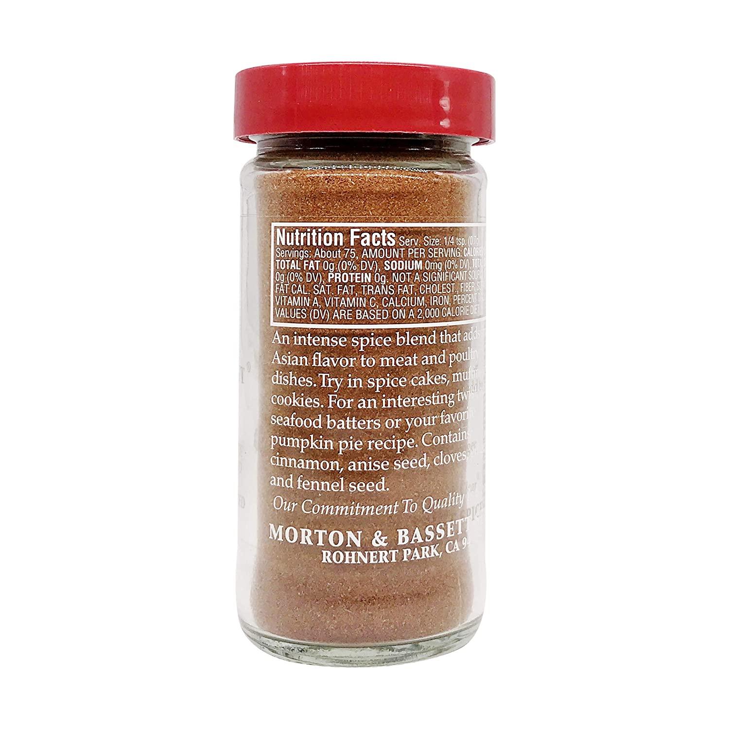 Morton & Bassett Chinese 5 Spice - 1.9 oz Jar | Authentic Flavor for Cooking | Buy Now with ...