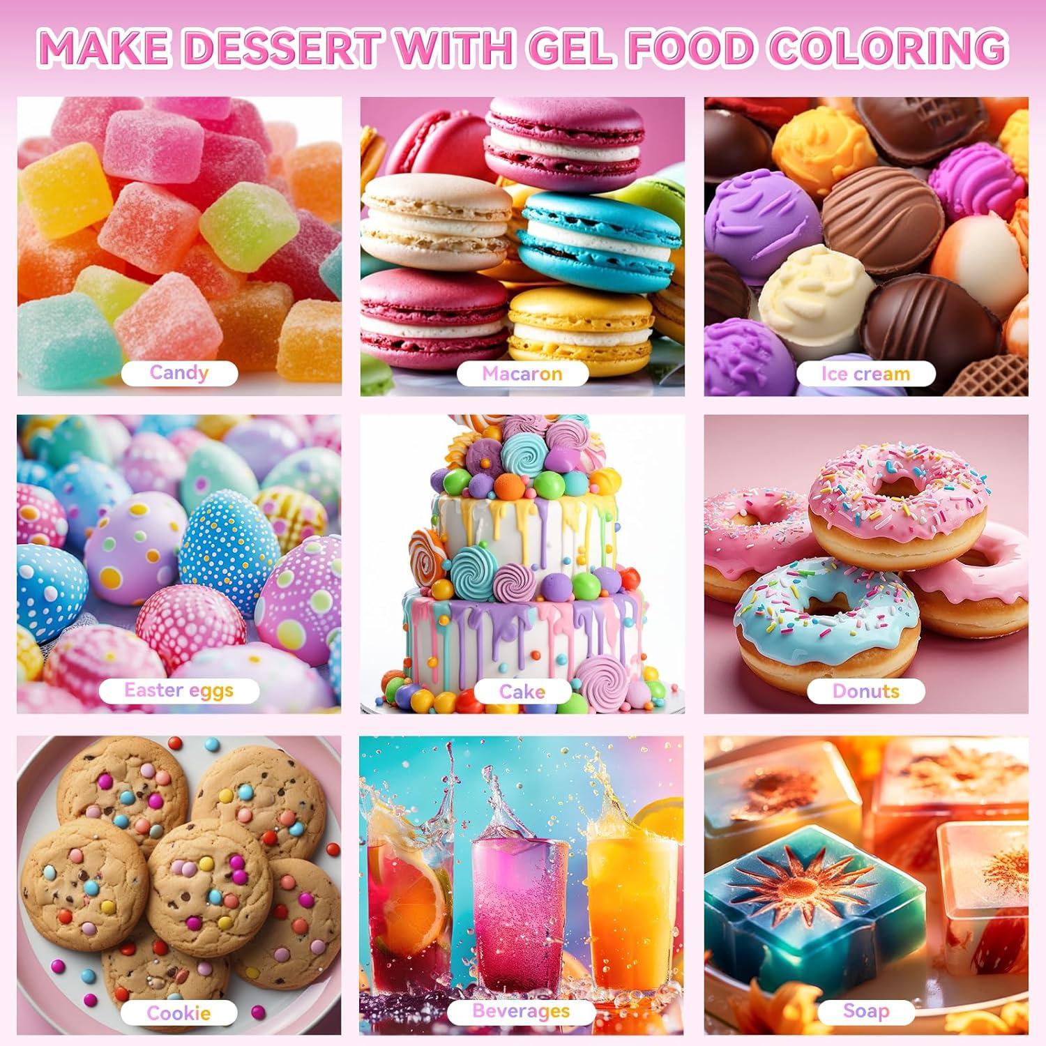 Buy Wwtop 5 Gel Food Color Set - 25g x5 | Sugar-Free Cake & Fondant ...