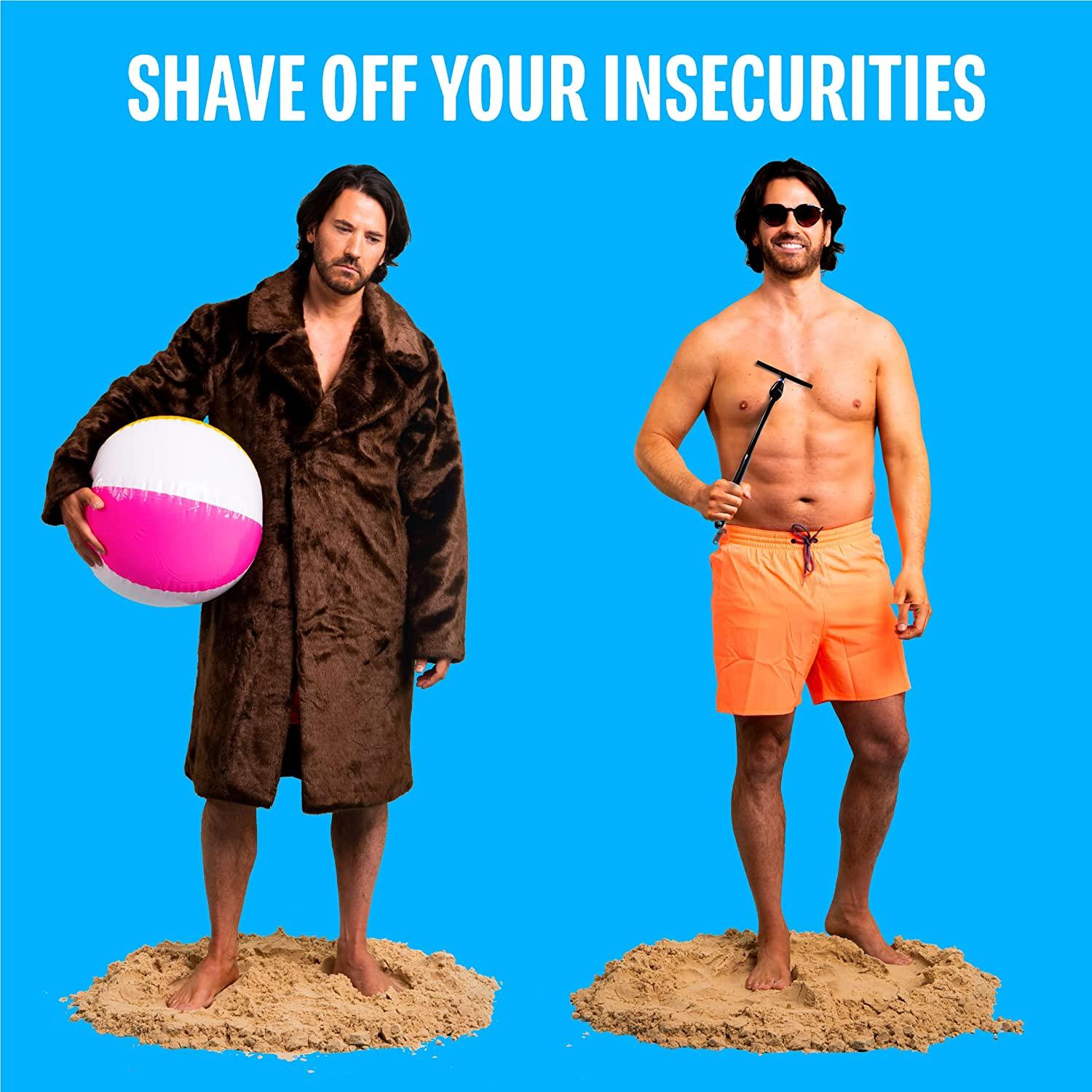 Razorba Back Shaver - Men's Razor Extension Handle for Manscaping, Leg ...