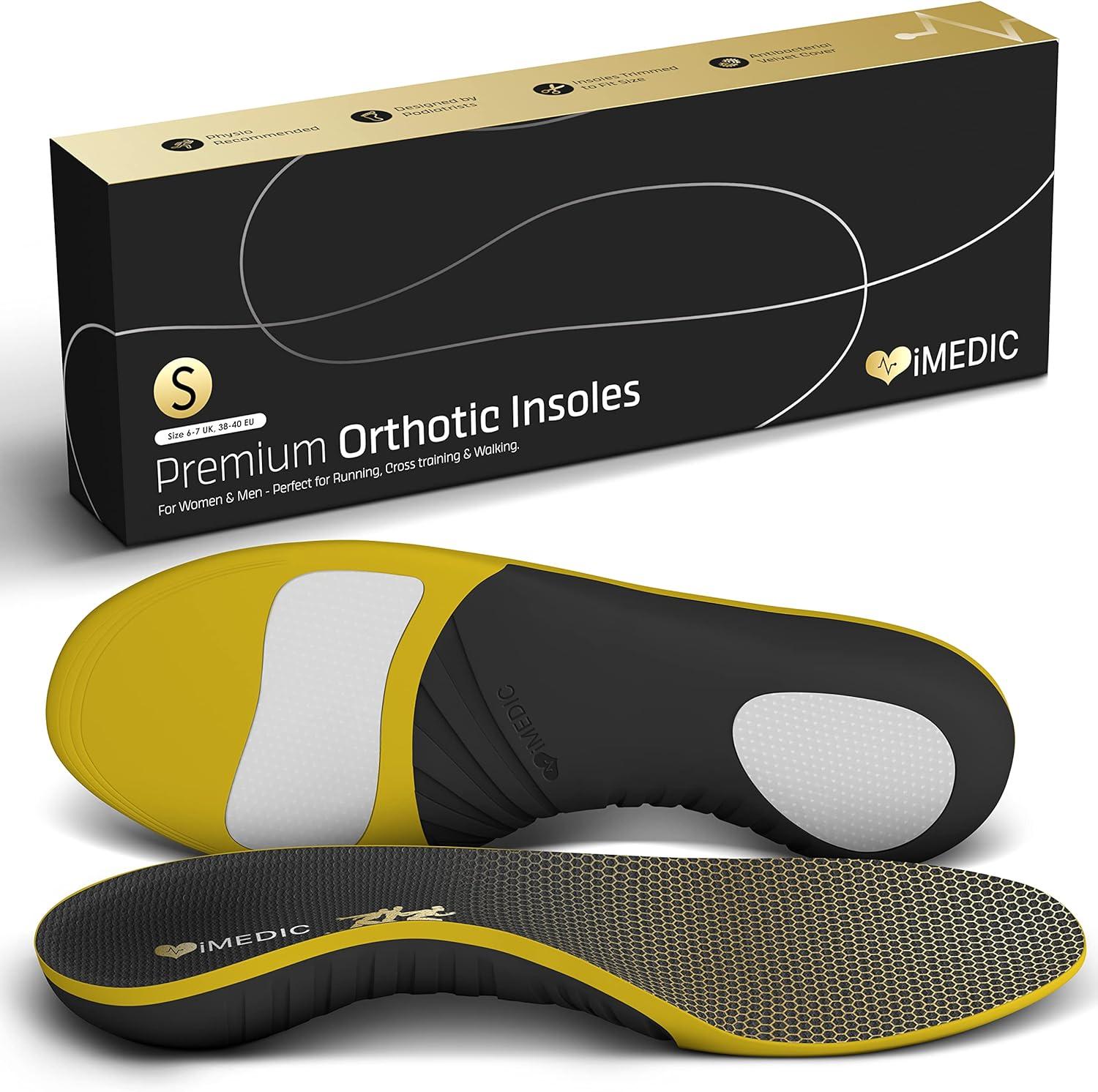 iMedic Premium Orthotic Insoles (2024 Mould) - Size S UK 6-7 | Plantar ...