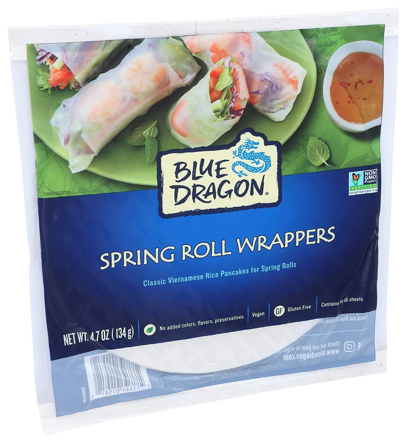Blue Dragon Spring Roll Wrapper 4.7 oz - Fresh and Authentic | Pack of ...