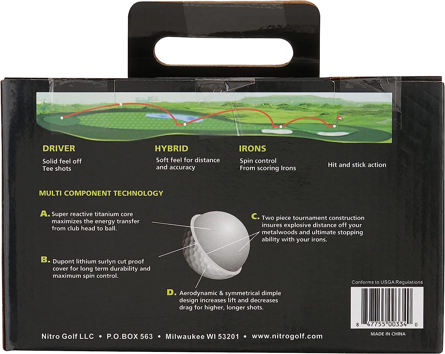 Nitro Golf Crossfire 45 Ball Pack - White Golf Balls | Buy Now with ...