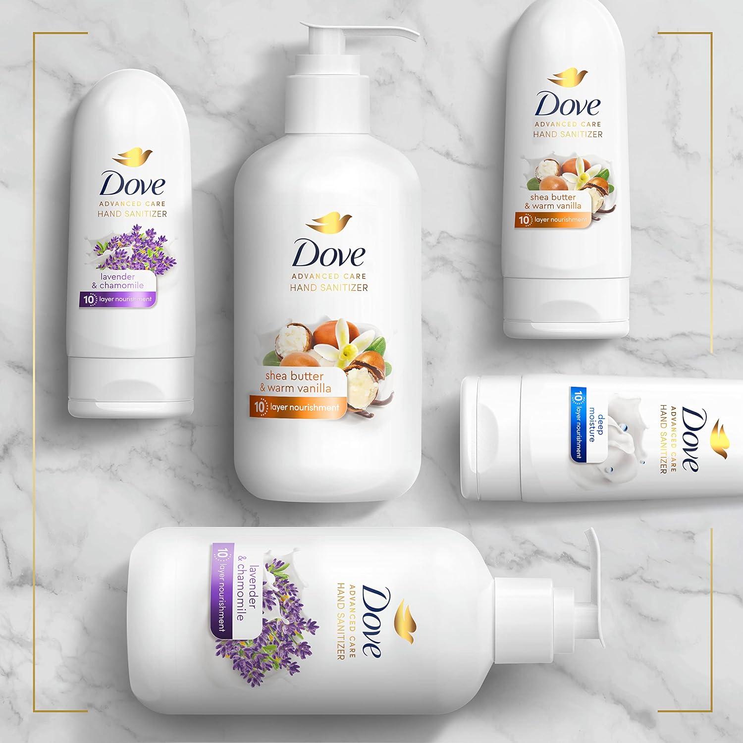 Dove Advanced Care Hand Sanitizer 8 oz Pack of 4 Shea Butter & Warm ...