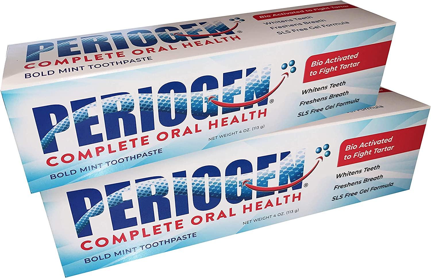 Periogen Toothpaste 2-Pack - Advanced Plaque & Tartar Control Formula ...