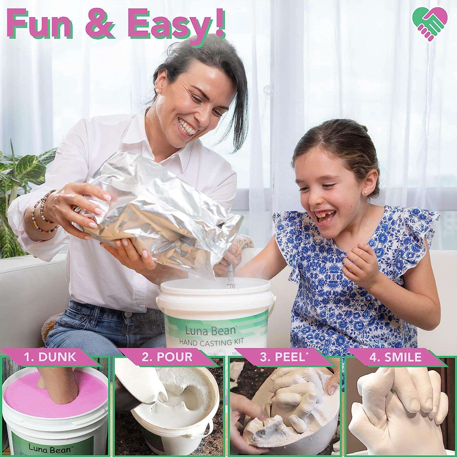 Luna Bean Hand Casting Kit Couples - Hand Mold Kit Anniversary DIY Gift ...