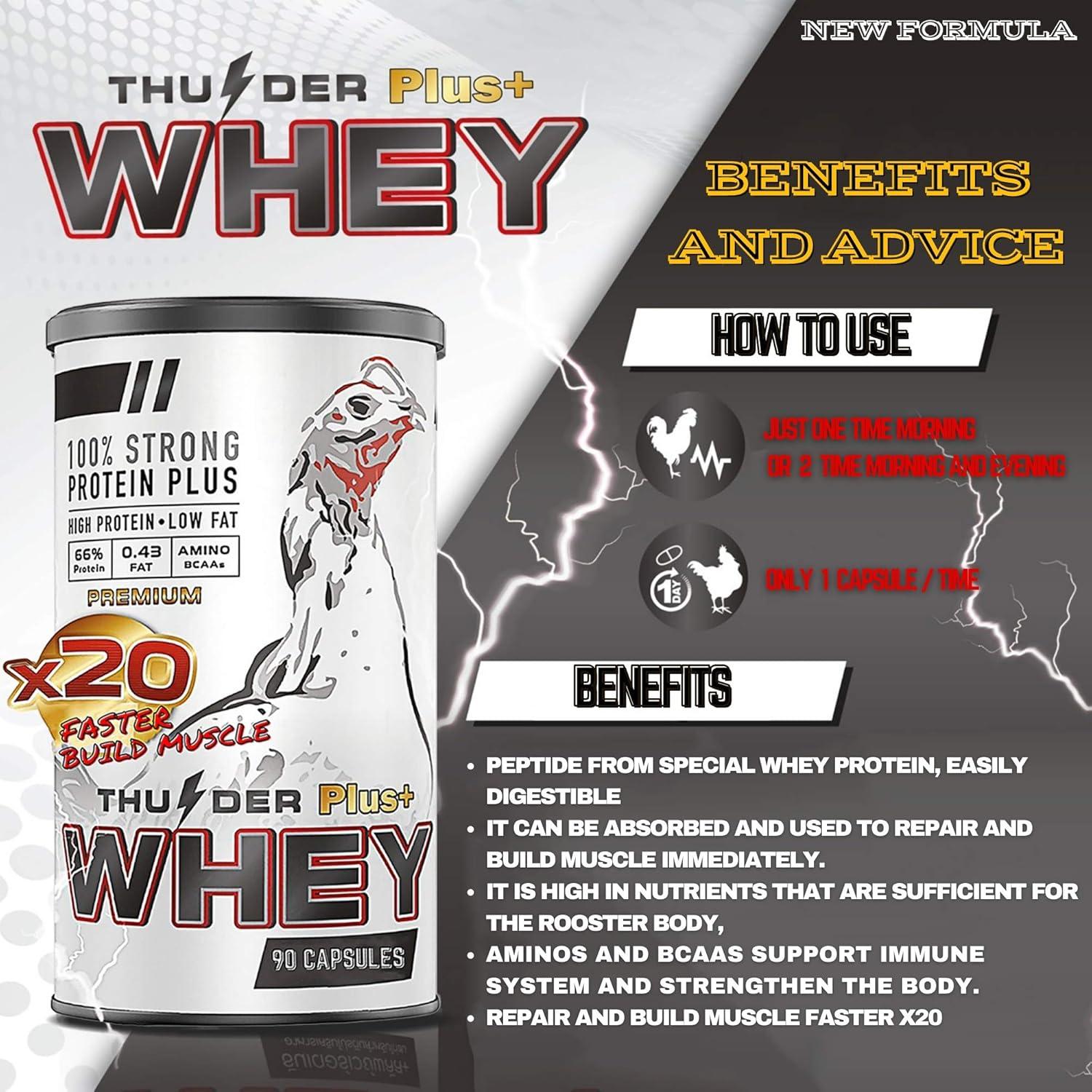 Rooster Booster Faster X3 - 90 Capsules| Premium Whey Protein ...