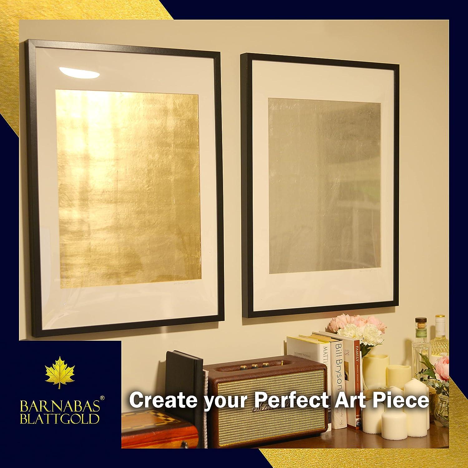 Gold Leaf Gilding Kit - 100 Sheets Imitation Gold & Silver Leaf with ...