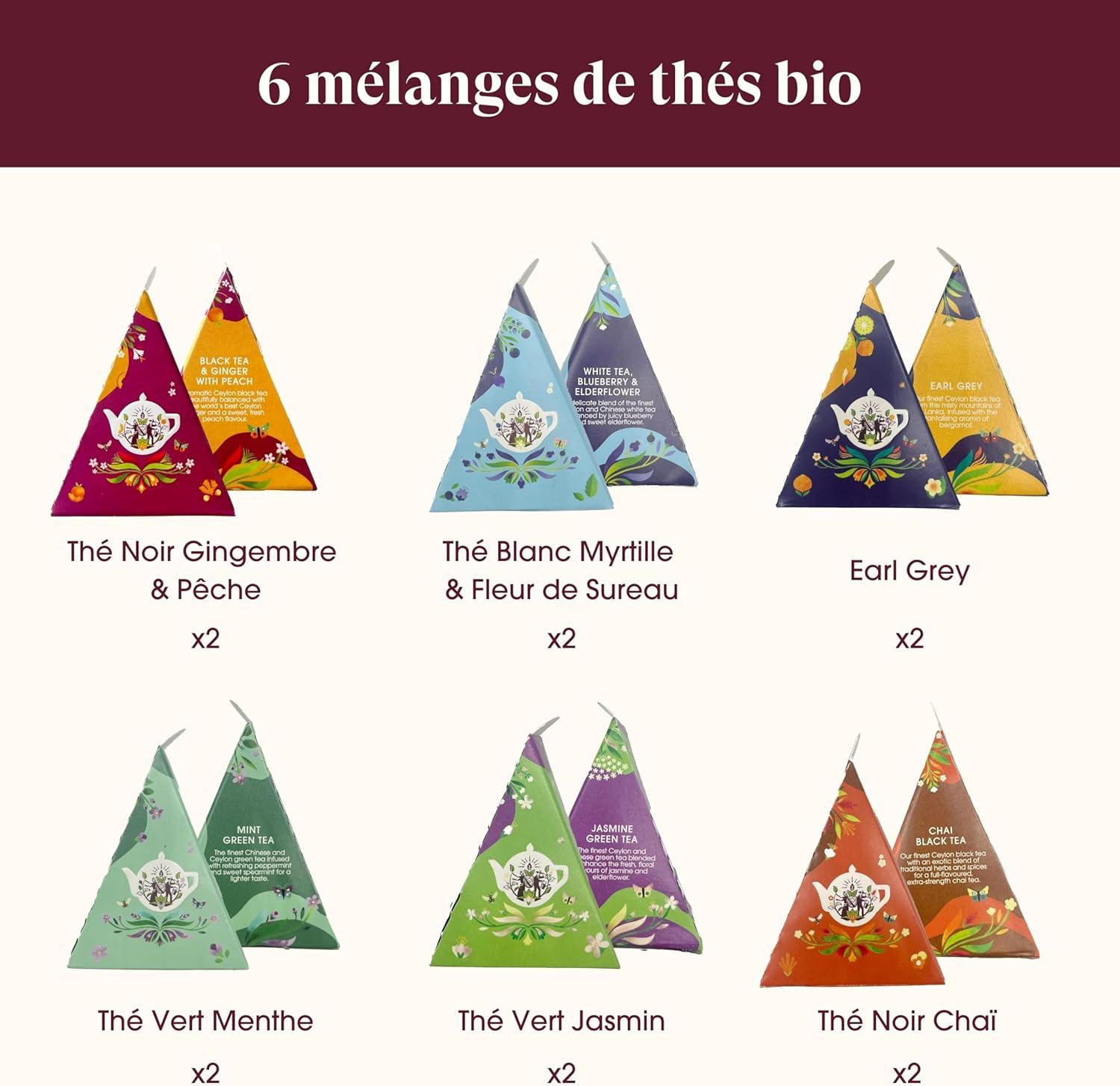English Tea Shop - Organic teas gift set - Assortment of 6 teas to gift ...