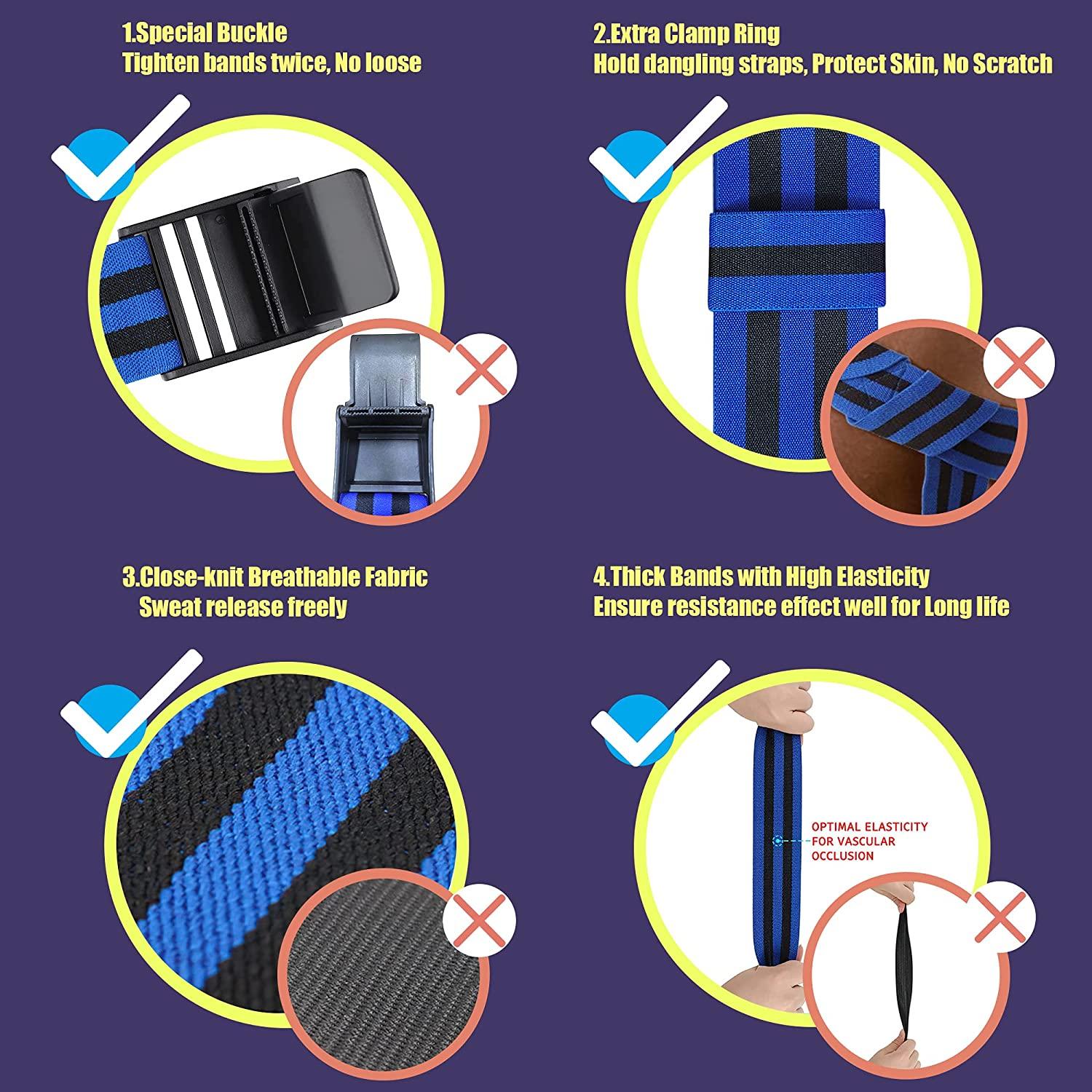 ROSYQUARZ Blood Flow Restriction Bands for Glutes & Hip Building ...