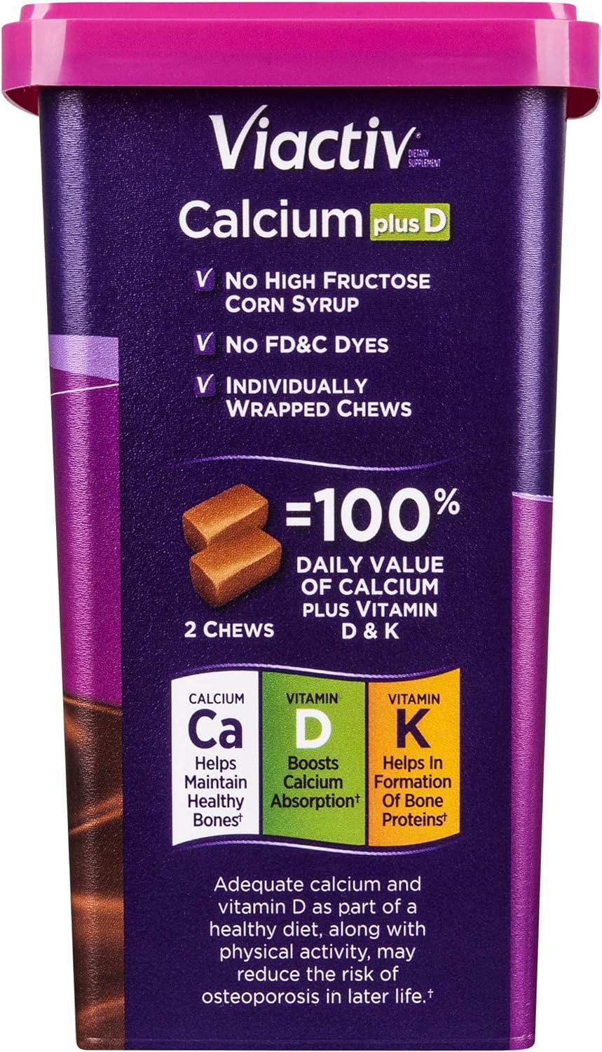 Viactiv Calcium + Vitamin D3 Milk Chocolate Soft Chews - 100 Count ...