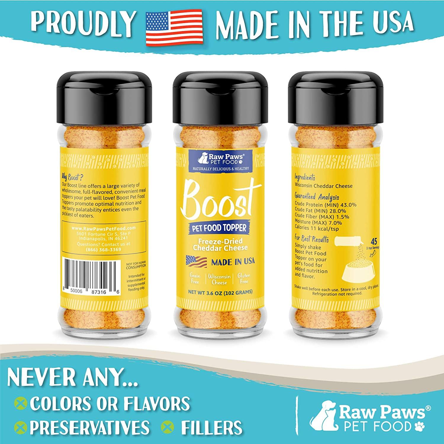 Raw Paws Boost Flavor & Nutrition Pet Food Toppers for Dogs & Cats ...