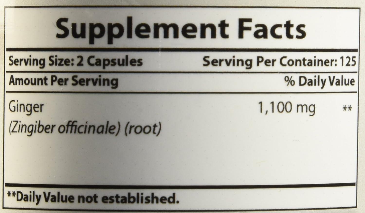 Best Naturals Ginger Root 550mg - 250 Capsules | Natural Digestive ...
