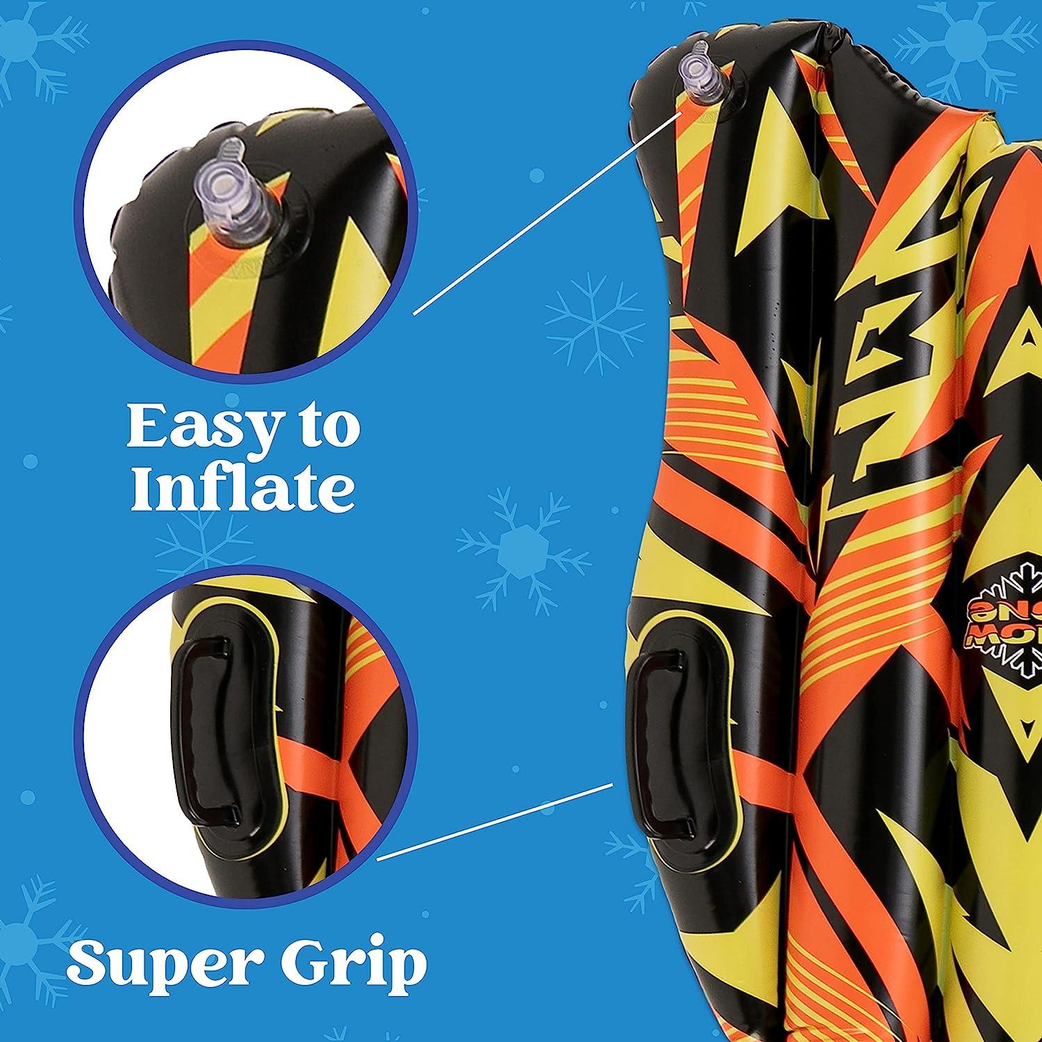 Inflatable Snow Sleds Set for Family Fun | Heavy-Duty Snow Tube for ...