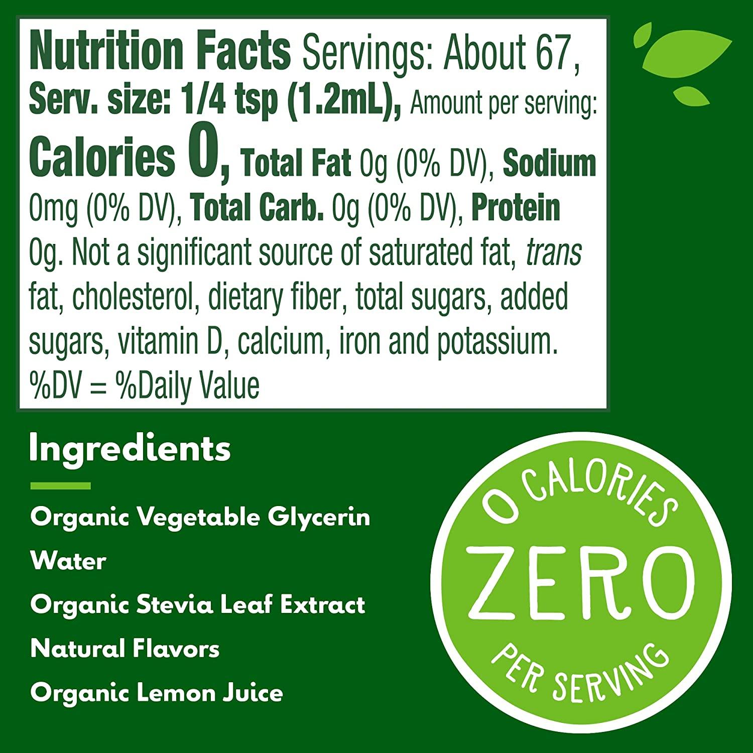 Truvia Organic Zero Calorie Liquid Stevia Sweetener Bottle, Original ...