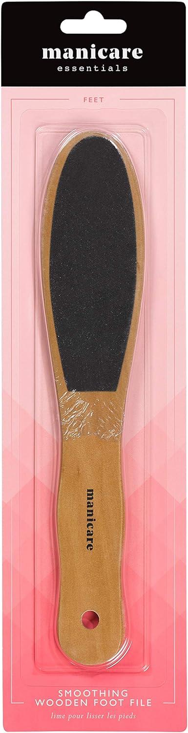 Manicare Smoothing Wooden Foot File - Double Sided Exfoliator for Soft ...