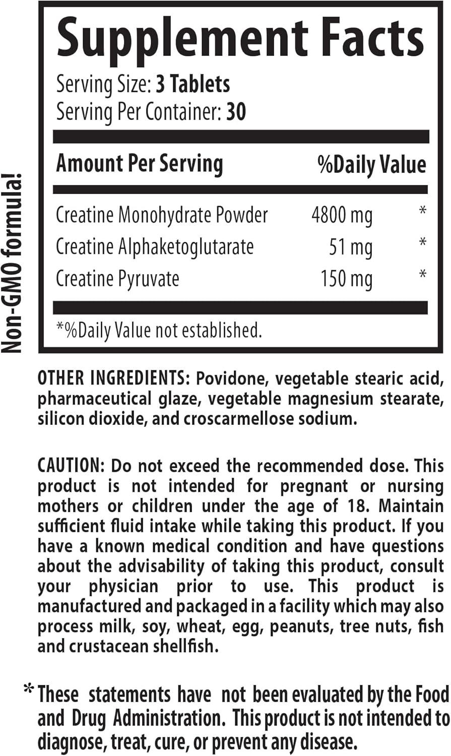 Buy Creatine Capsules - Creatine Tri Phase for Muscle & Brain Growth ...