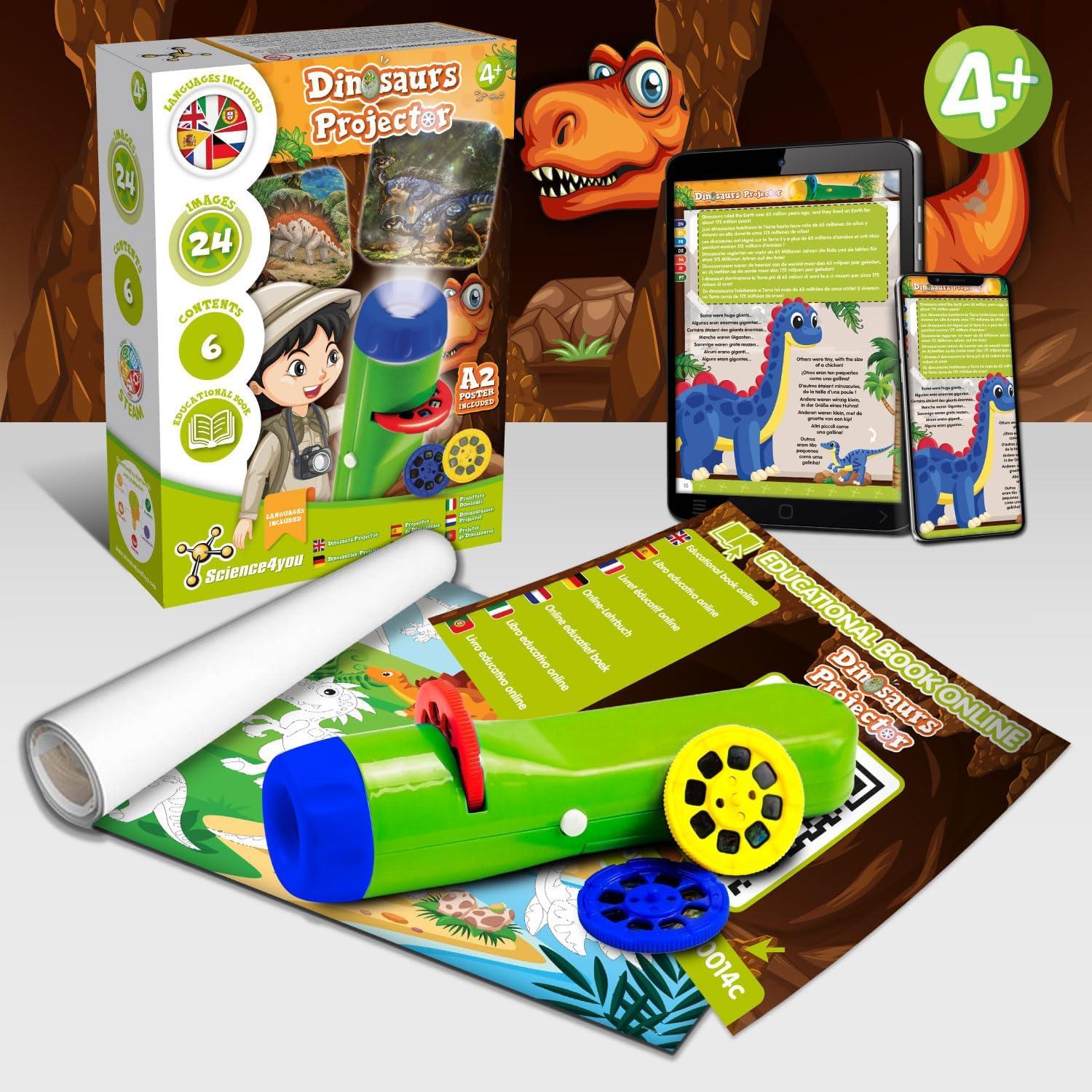 Science4you Dino Flashlight for Kids 4+ | Educational Dinosaur ...