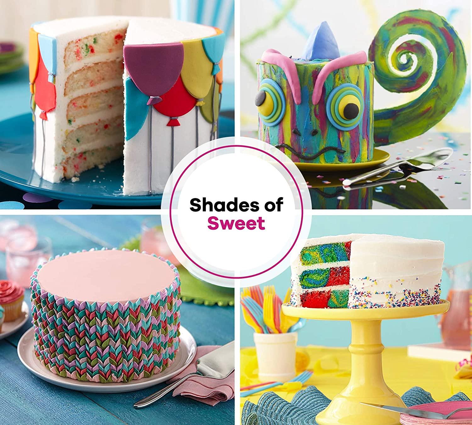 Wilton 12-Piece Gel Food Coloring Set - Vibrant Icing Colors for Baking ...