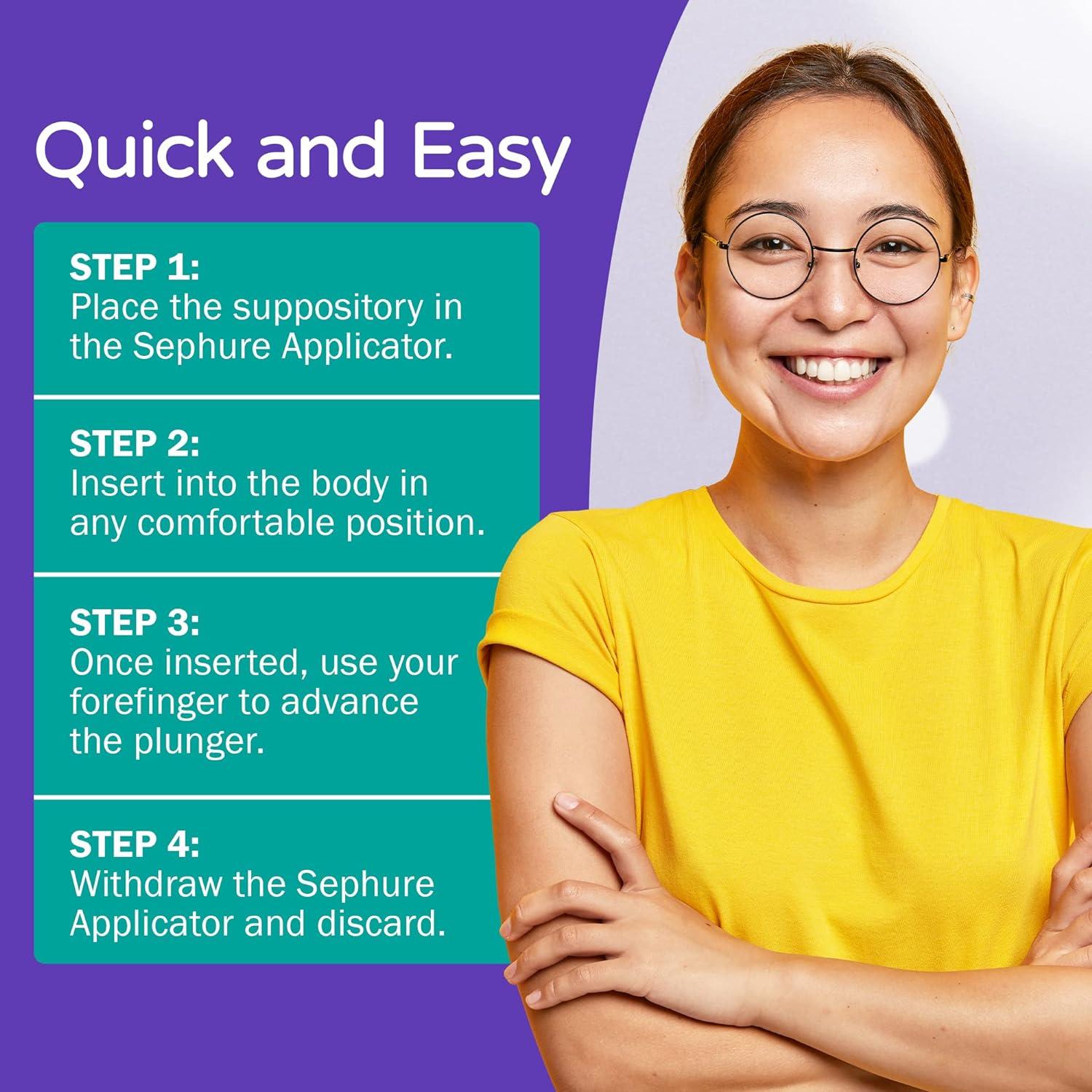 Sephure Easy-to-Use Disposable Vaginal Applicator for Women - 1-Pack, 6 ...