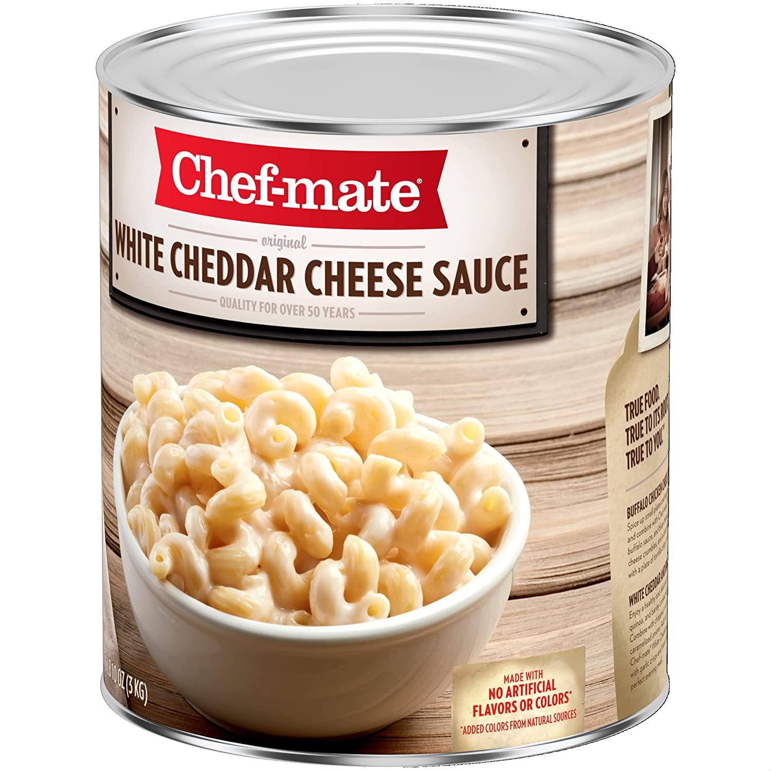 Chef-mate White Cheddar Cheese Sauce & Queso for Mac and Cheese - 6 lb ...