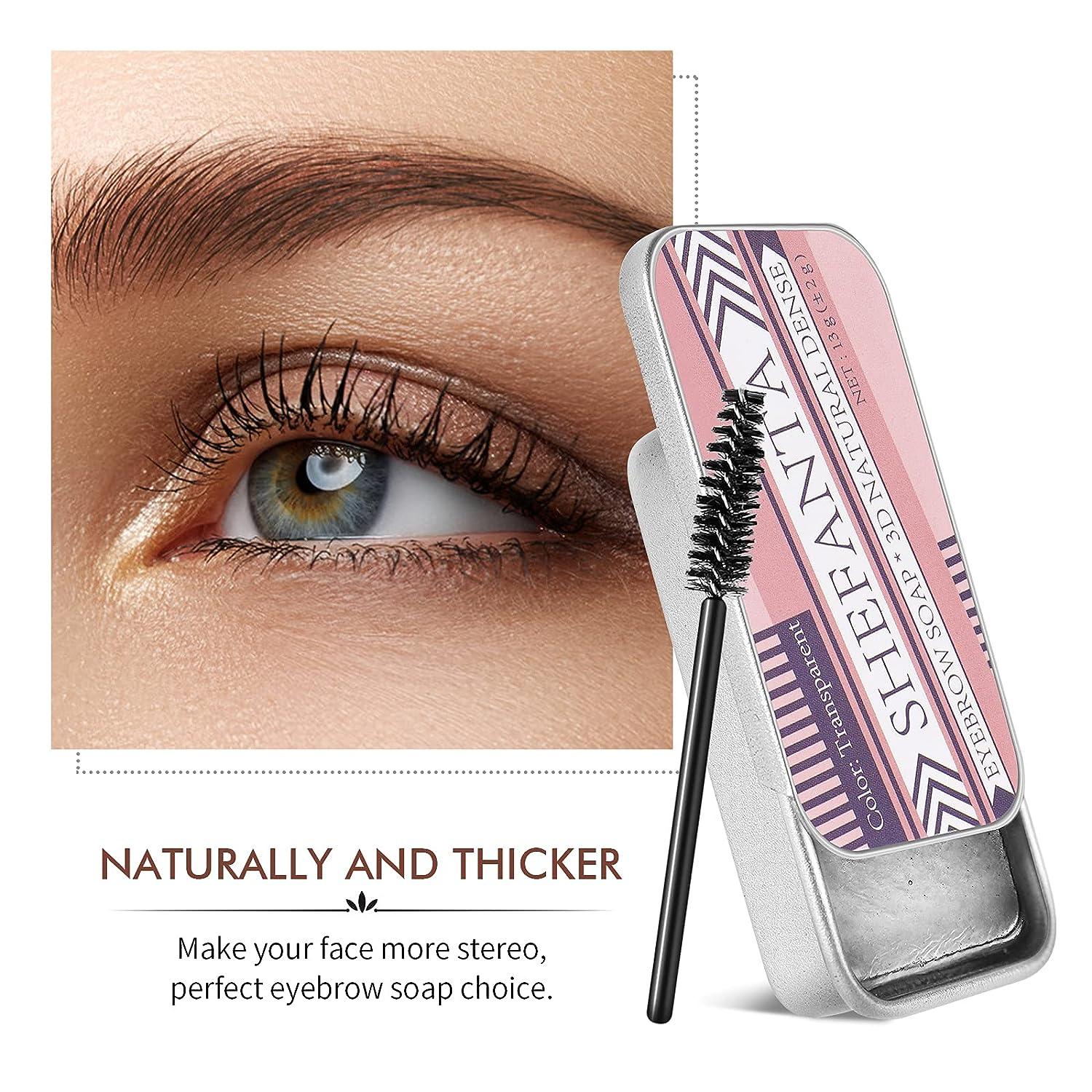 SHEFANTA Eyebrow Soap & Wax Shaping Kit for Long-lasting 3D Feathery ...