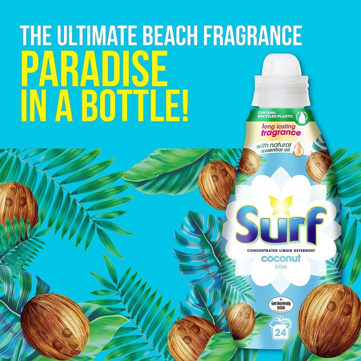 Surf Coconut Bliss Liquid Detergent 648ml - 24 Washes | 24 Count Pack ...