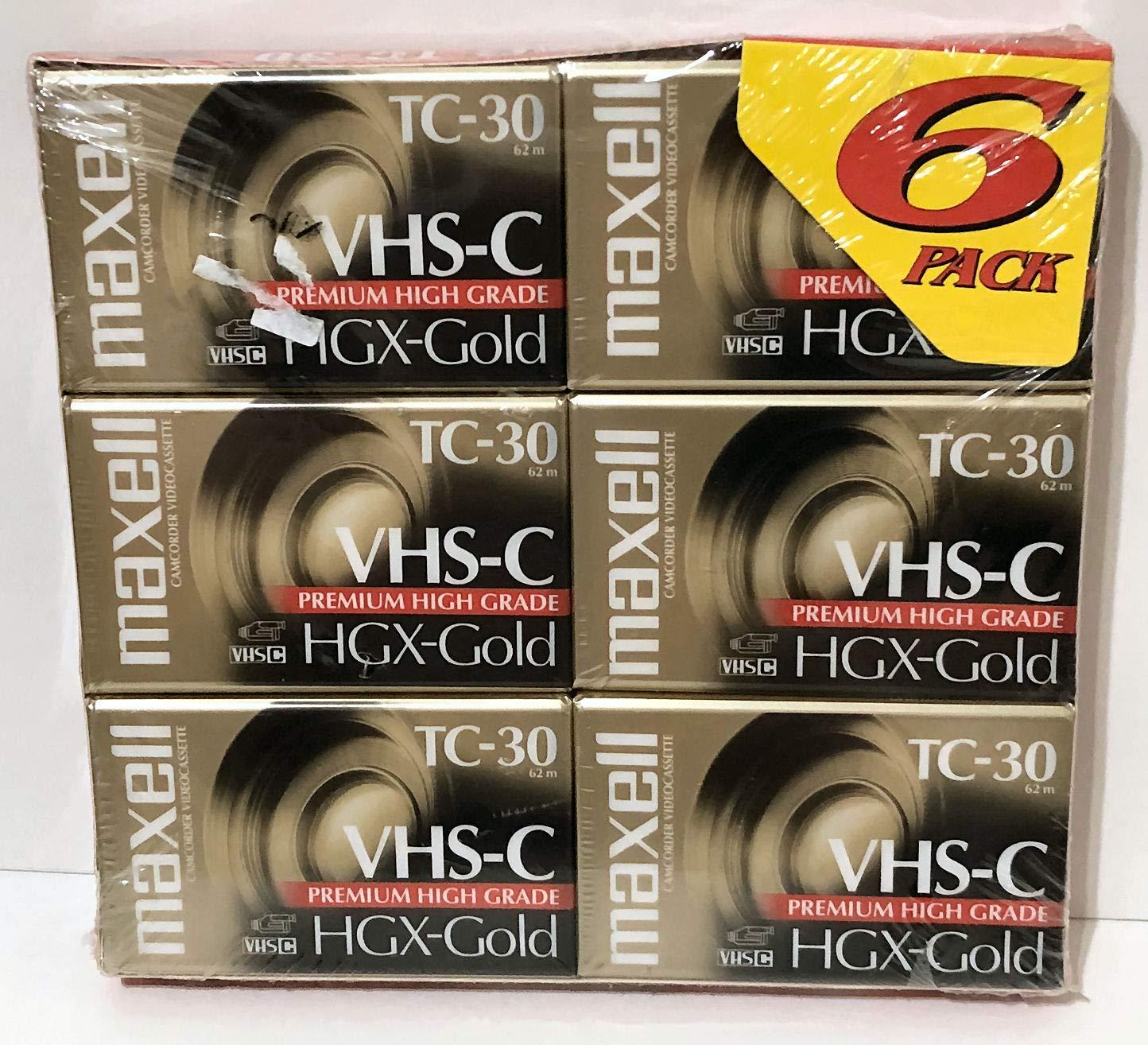Maxell VHS-C Camcorder HGX-Gold TC-30 6-Pack - High-Quality Video Recording Tapes | Buy Now with ...