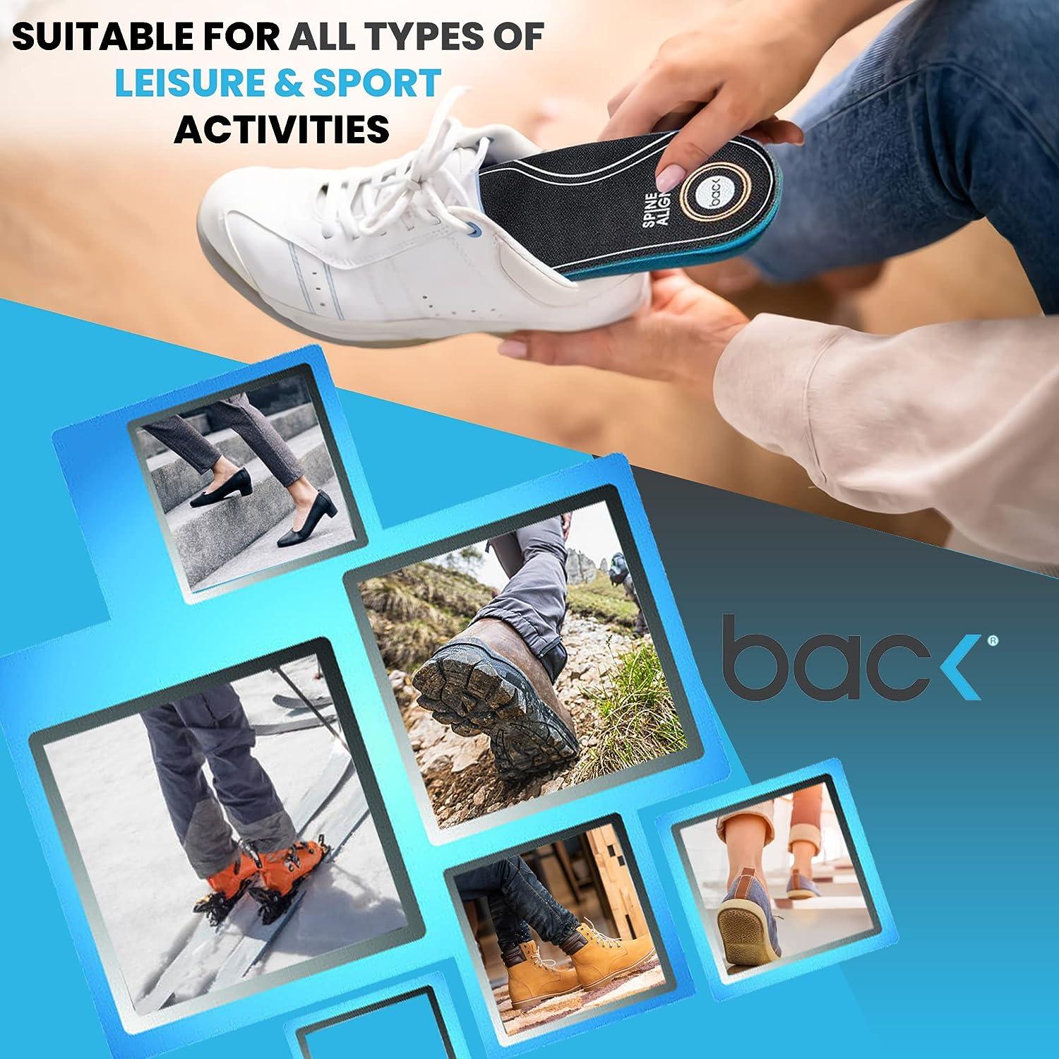 Spine Aligner Orthotic Inserts with Arch Support - Small Size for Men ...