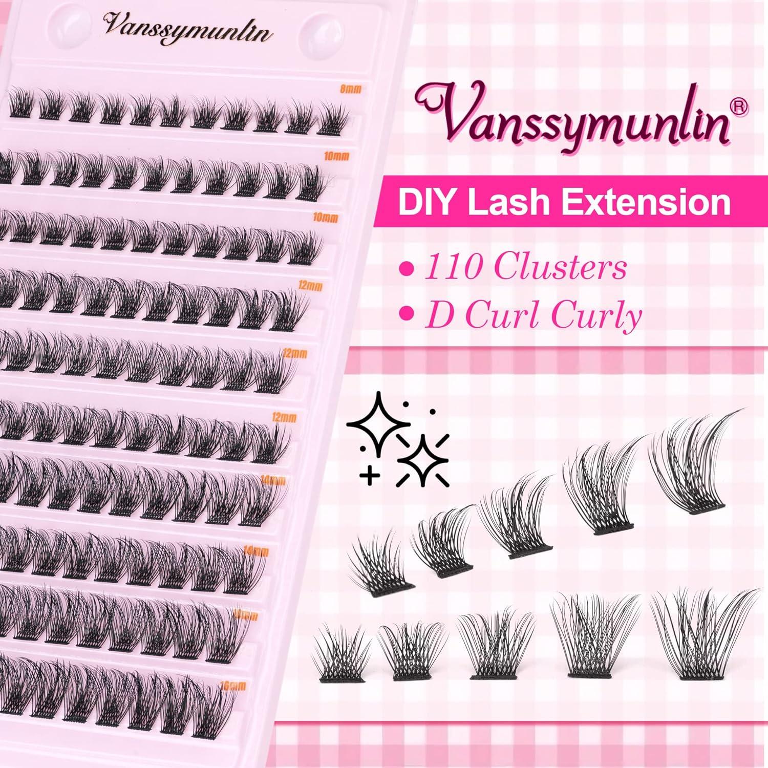 Lash Clusters DIY Eyelash Extension Kit - 110 Natural Look D Curl ...