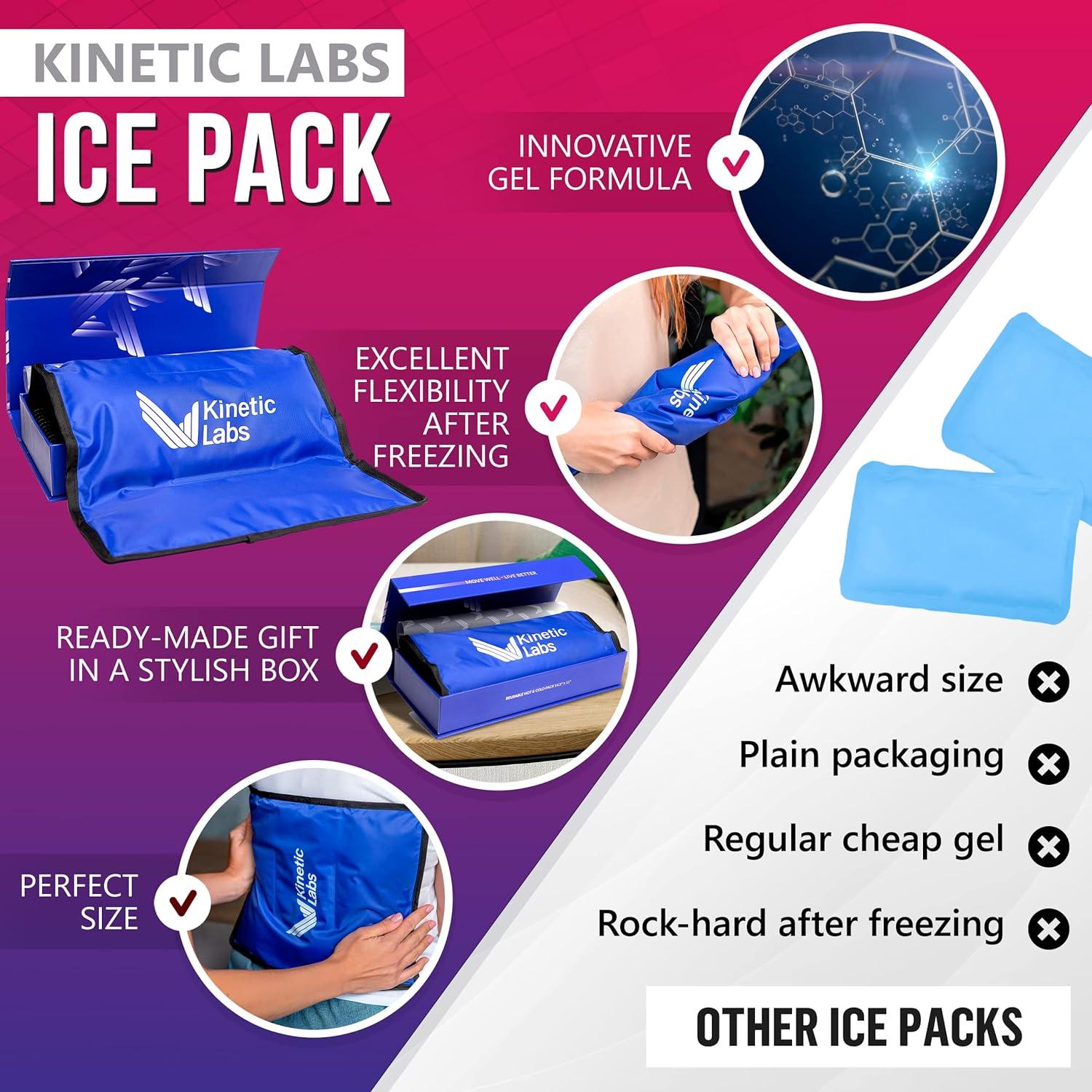Large Gel Ice Pack (11x14.5) - Flexible & Reusable for Injuries - Hot ...