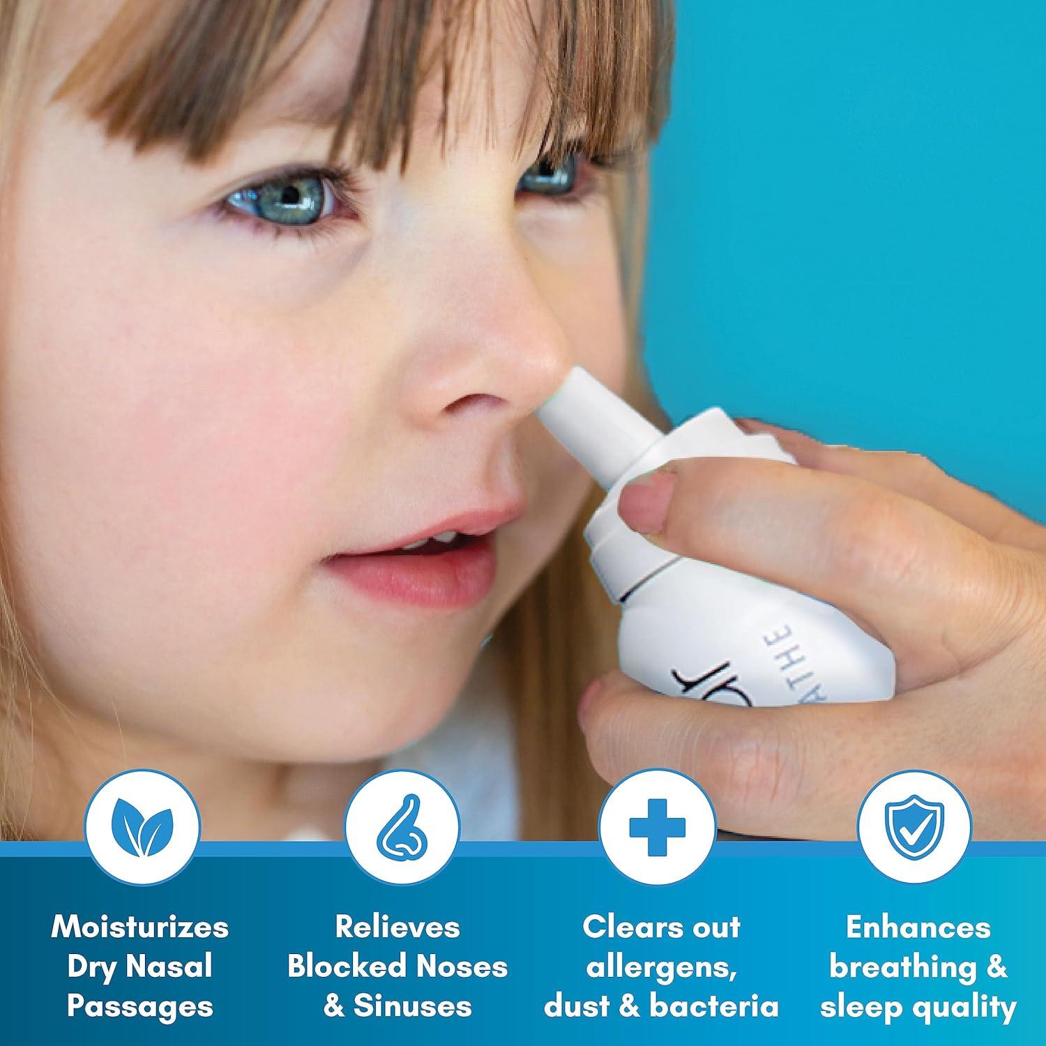Otomar Kids Daily Rinse Saline Nasal Spray - Drug Free Baby Nose ...